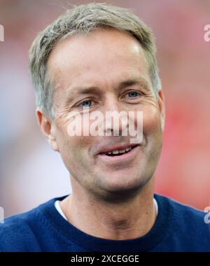 Denmark manager Kasper Hjulmand during a training session at the ...