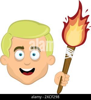 glow torch fire cartoon vector illustration Stock Vector Image & Art ...