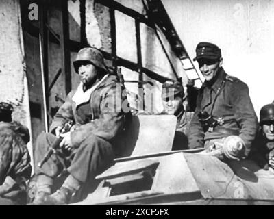 German World War 2 halftrack in action Stock Photo - Alamy