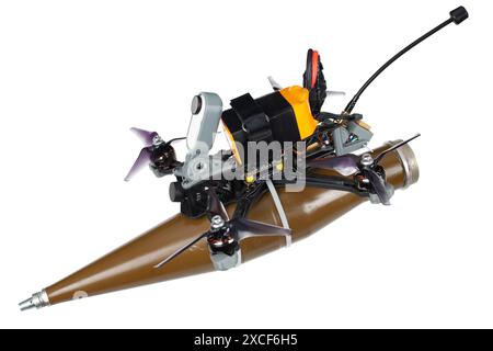 FPV drone with anti tank RPG warhead - lowcost loitering munition for ...