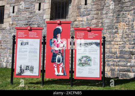 Information sign at the Citadel in downtown Halifax, Nova Scotia ...