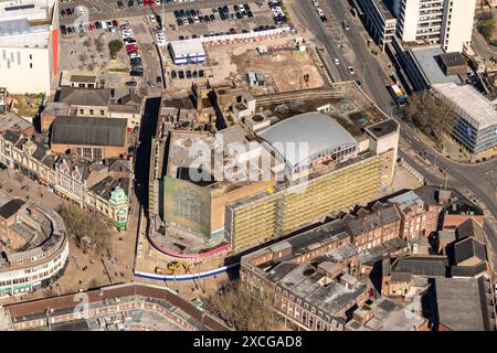 Aerial photo of centred on Albion Square development on Jameson Street ...