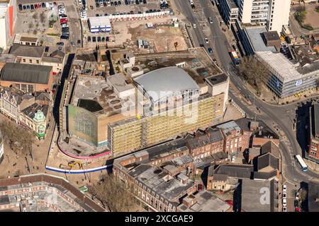 Aerial photo of centred on Albion Square development on Jameson Street ...