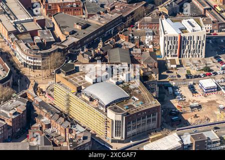 Aerial photo of centred on Albion Square development on Jameson Street ...