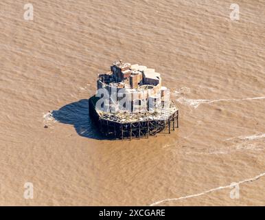 Aerial photo of Bull Sand Fort from 1500 feet showing the ww1 and ww2 ...
