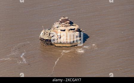 Aerial photo of Bull Sand Fort from 1500 feet showing the ww1 and ww2 ...