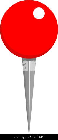Red thumbtack, map and pushpin, pin logo design. Map tacks magnified ...