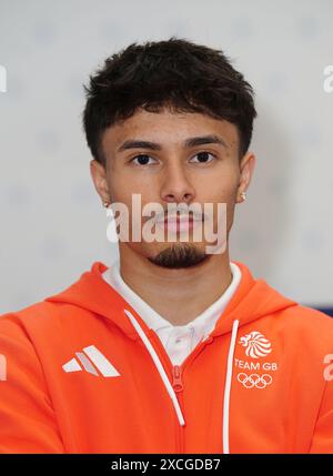 Jake Jarman during a Team GB kitting out session for the Paris Olympics ...