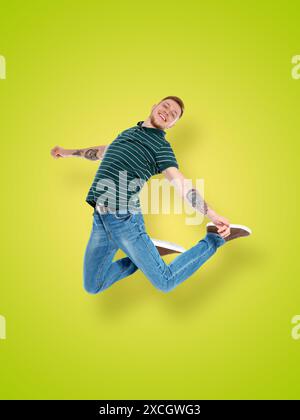 Emotional man on light background Stock Photo - Alamy