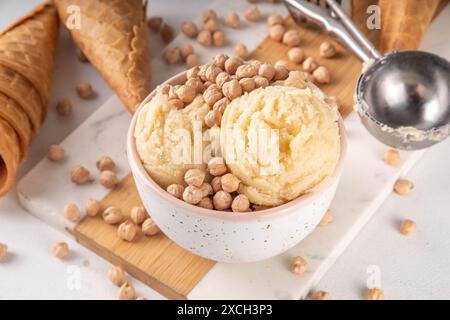 Healthy Vegan Chickpea ice cream, raw veggie vegetarian gelato made ...