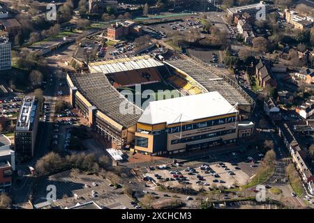 Aerial photo of Wolverhampton Wanderers FC Molineux Stadium from 1500 ...
