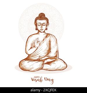 Hand draw sketch vesak day card background Stock Vector Image & Art - Alamy