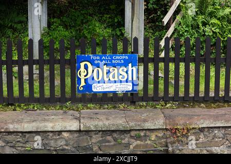 Enamel adverstising sign, Lakeside and Haverthwaite Railway, Cumbria ...