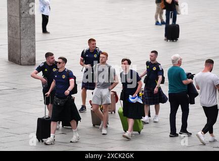 Scotland fans arrive by train ahead of the FIFA World Cup Group C match ...