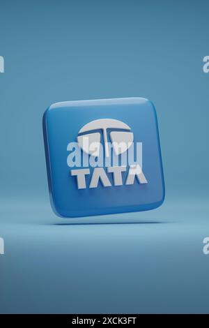 TATA Group logotype isolated on white background. 3d illustration Stock ...