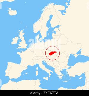 Map of Slovakia in Europe Stock Photo - Alamy