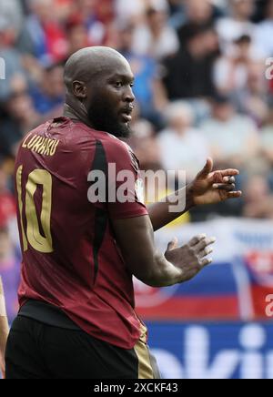 Belgium's Romelu Lukaku reacts during a soccer game between Belgian ...