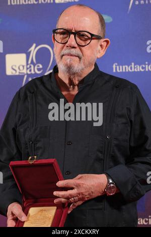Silvio Rodríguez attend the photocall for the delivery of the 125 SGAE ...