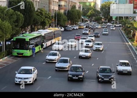 Vehicles drive in downtown Tehran, Iran, Friday, Jan. 16, 2026. (AP ...
