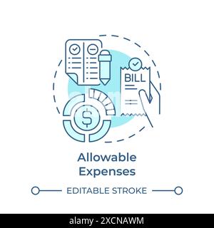 Expenses soft blue concept icon Stock Vector Image & Art - Alamy