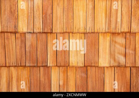 Rustic wooden shingle roof texture background with weathered timber ...
