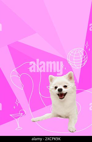 happy dog animal in the float island Stock Vector Image & Art - Alamy