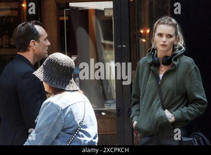 Abby Lee, Jude Law on location filming Netflix TV mini series Black ...