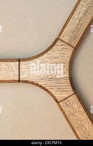 Triple jointed wooden frame of the table is made of solid oak and is ...