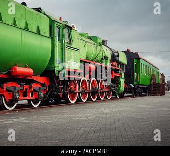Class 52 steam locomotive at the German steam locomotive museum ...