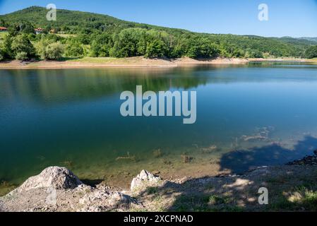 Bor Lake (Borsko jezero), an artificial lake in eastern Serbia near the ...