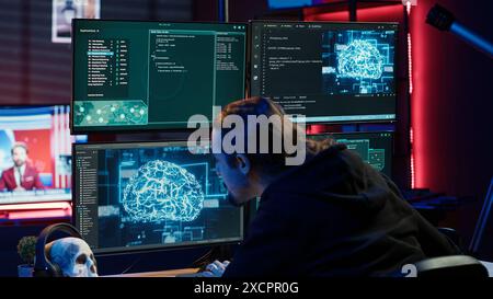 Rogue computer scientist uses AI deep learning and green screen PC to develop malware. Hacker ...