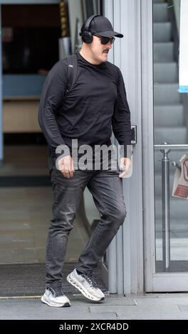 Gordon Thomas, leaves Manchester Magistrates' Court, after a hearing ...