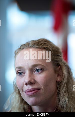 Aarhus, Denmark. 18th June, 2024. Paralympics dressage rider Katrine ...