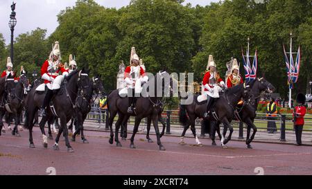 Mounted Lifeguards Trooping The Colour Color The Mall London 2024 Stock ...