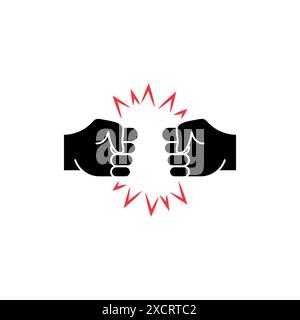 Silhouette Bro Fist Bump Handshake Knuckle Stencil Vector Drawing Stock ...