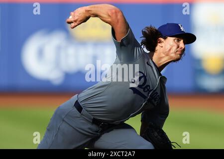 Los Angeles Dodgers pitcher Tyler Glasnow throws during spring training ...