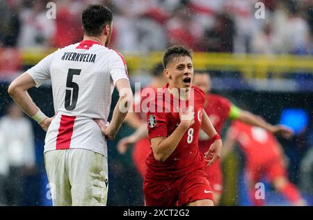 Arda Guler (8) of Turkey celebrates after scoring the 2-1 goal during a ...