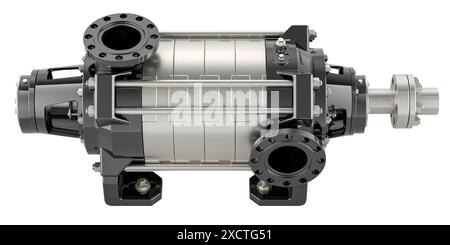 Industrial multi-stage centrifugal pump in cross section Stock Photo ...