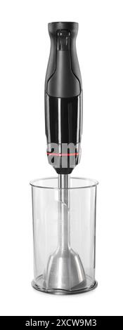 Modern hand blender kit isolated on white Stock Photo - Alamy