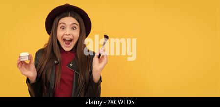 Teenager child girl with shocked facial expression. Surprised face ...