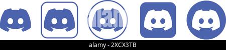 Discord vector logo icon set Stock Vector Image & Art - Alamy