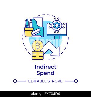 Operational spend multi color concept icon Stock Vector Image & Art - Alamy