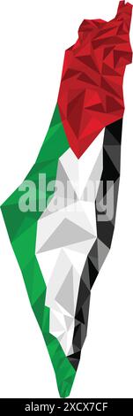 Artistic Map of Palestine: Creative Depiction with Unique Design ...