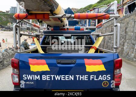 An RNLI Lifeguard Isuzu D-Max pickup truck emergency response vehicle ...