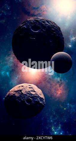 Sun from another galaxy and exoplanets, stars and planets from distant ...