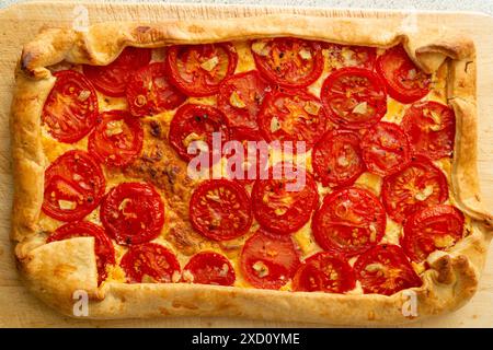 Homemade shortcrust pastry tomato pie Stock Photo - Alamy
