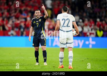 John McGinn (Scotland) gestures during Scotland and Morocco, Group C ...