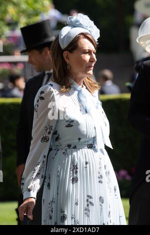 Carole Middleton on day two of Royal Ascot at Ascot Racecourse ...