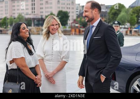 Oslo 20240619. Norwegian Minister of Culture Jaffery Lubna and Mayor of ...