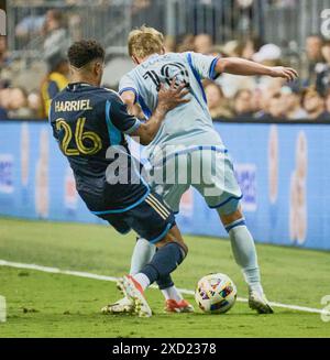 CF Montréal midfielder Bryce Duke (10) kicks against Nashville SC ...